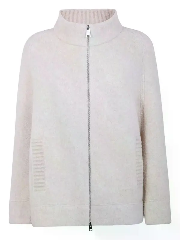 D.exterior Zip-fastening Wool Jacket