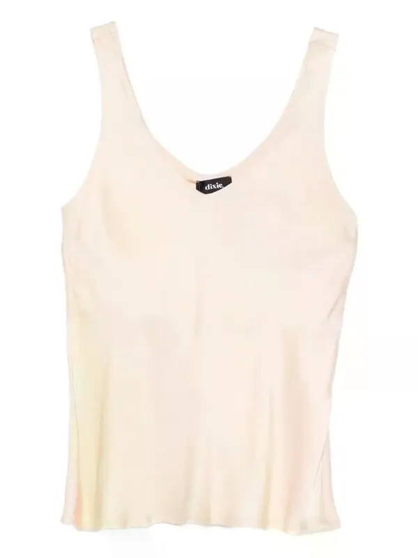 Dixie Cotton V-neck Top - Neutrals