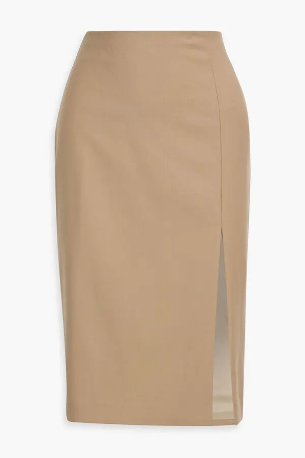 Theory Wool-twill Skirt With Slit
