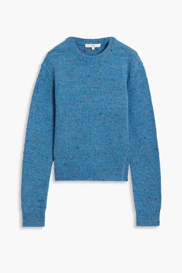 Tibi Donegal Knitted Sweater - Azure