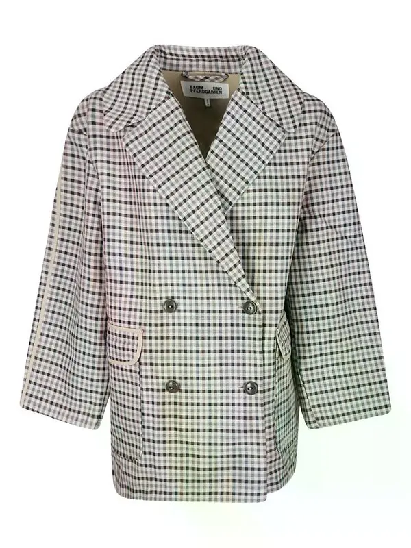Baum Und Pferdgarten Checked Double-breasted Coat
