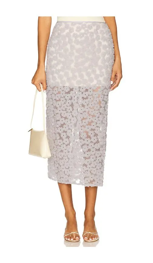 MAUDE CLUB Elodie Floral Tulle Skirt