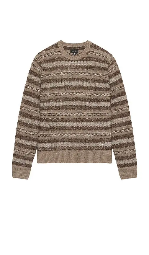 Brixton Midnight Crew Sweater - Multi Neutral Stripe