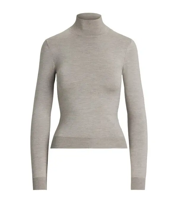 Ralph Lauren Mulberry Silk-blend Turtleneck