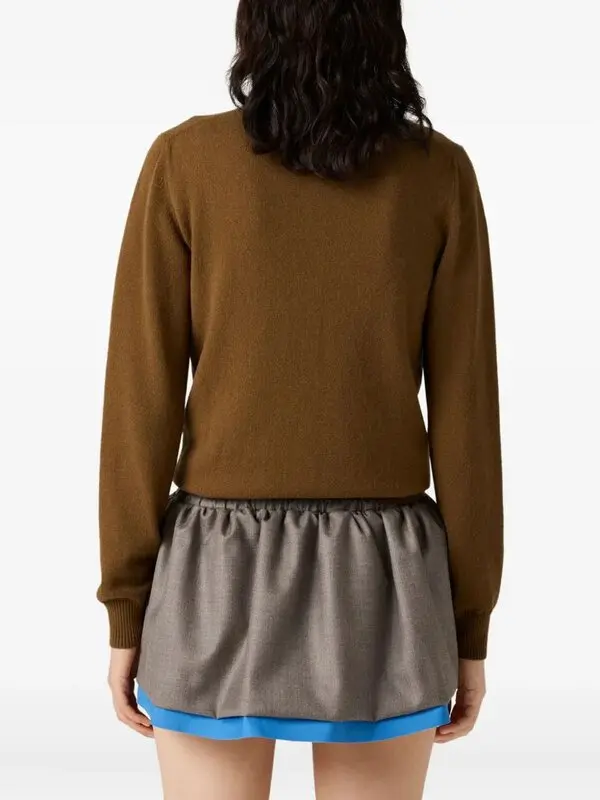 Miu Miu Cashmere Shirt - Tabacco+celeste