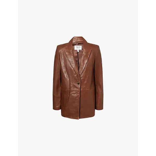 TWP James Peak-lapels Leather Blazer