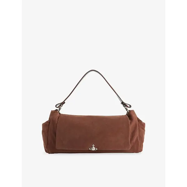 VIVIENNE WESTWOOD Hazel Xl Suede Top Handle Bag