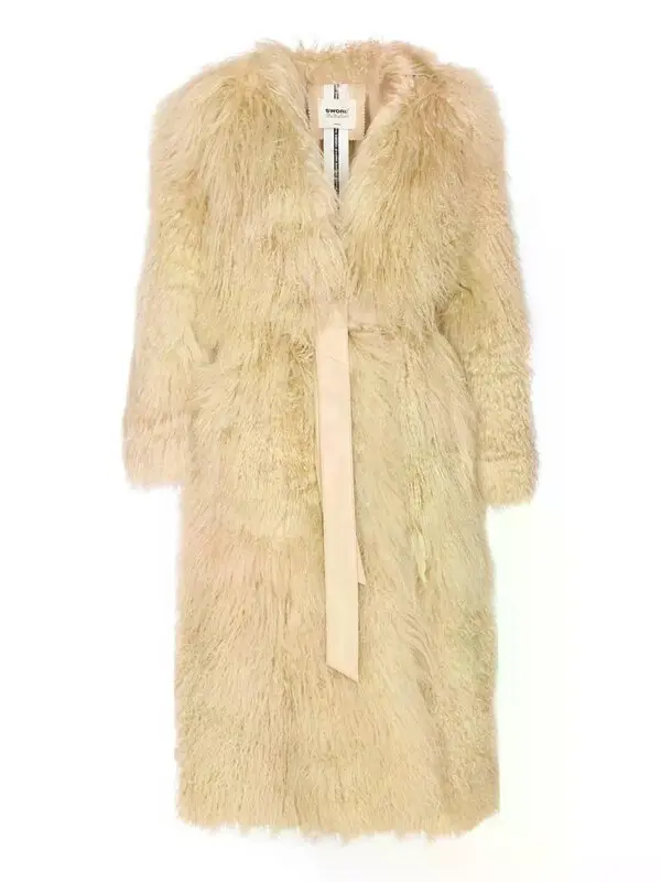 SWORD Belted Fur Coat