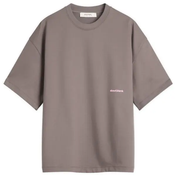 ABOUT:BLANK Box Logo T-shirt - Charcoal/pink