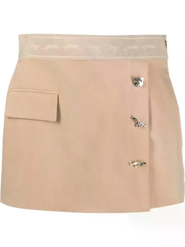 KRIZIA Panther-print Waistband Skort