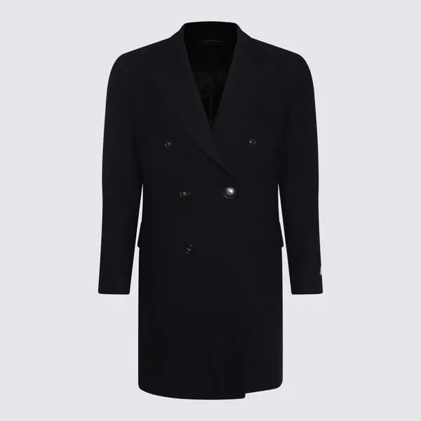 Canali Wool Double-breasted Coat
