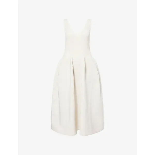 CFCL Pottery Glitter Sleeveless Knitted Midi Dress - White Gold