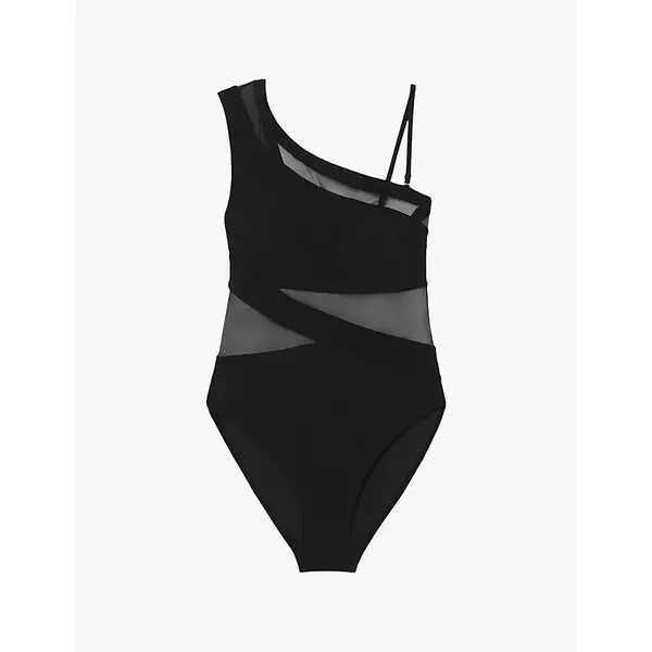 REISS Davina One-shoulder Swimsuit