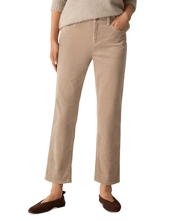 Eileen Fisher Corduroy High-rise Ankle Jeans