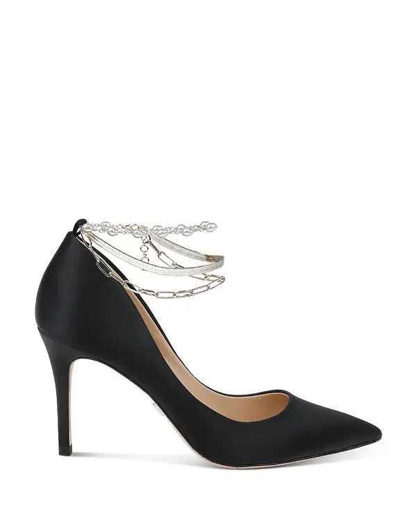 Badgley Mischka Verna Pumps - Black Satin