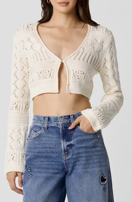 FLORENCE BY MILLS Stars Hollow Open Stitch Crop Cardigan