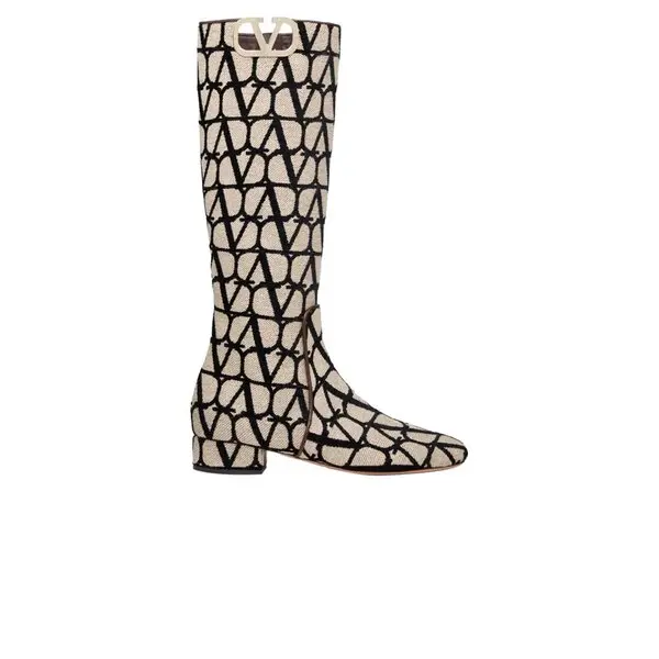 Valentino Garavani V Logo Toile Iconographe Boot