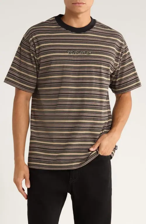 VANS Cameron Stripe Cotton T-shirt - Walnut