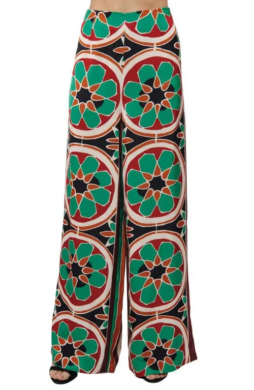 CIEBON Printed Wide Leg Pants
