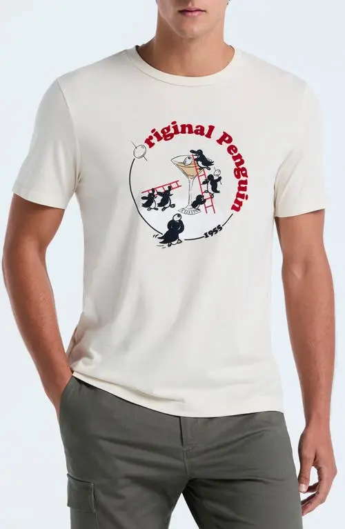 ORIGINAL PENGUIN Flocked Graphic T-shirt