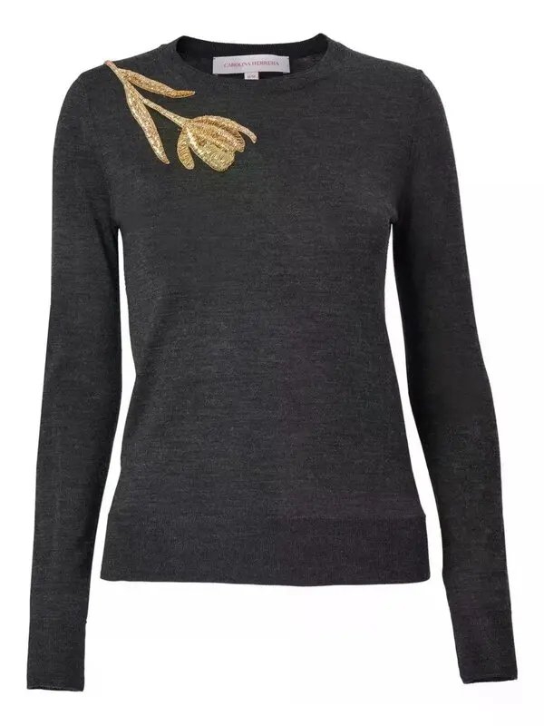Carolina Herrera Tulip-embroidered Jumper