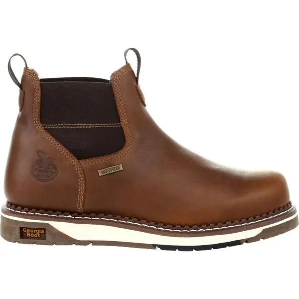 GEORGIA BOOT Amp Lt Wedge Waterproof Chelsea Work Boot
