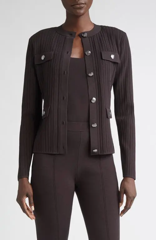 St. John Libby Robinson Rib Jacket