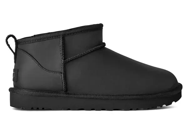UGG Classic Ultra Mini Leather Boots - Black