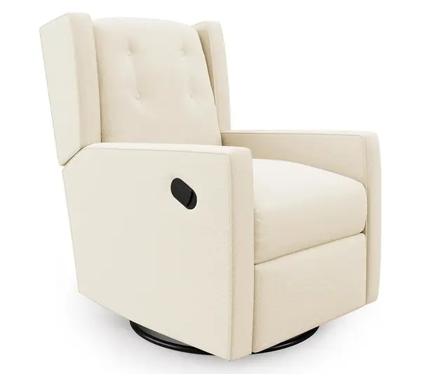 BABY RELAX Mikayla 4-in-1 Swivel Glider Rocker Ecliner White