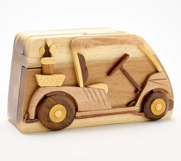 CARVER DAN'S As Is Golf Cart Puzzle Box