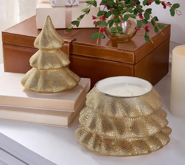 HOMEWORX BY SLATKIN + CO. As Is 14oz Metallic Tree Candle