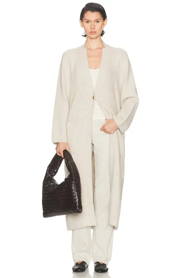 Loulou De Saison Smet Cardigan - Stone Melange