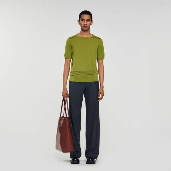 Sandro Knit T-shirt - Super Grass