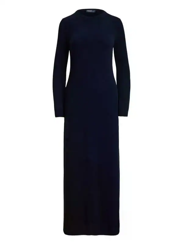 Polo Ralph Lauren Long-Sleeve Knit Dress In Blue - 50% Off | Editorialist