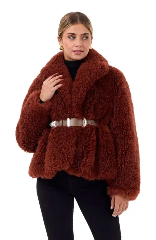 Gorski Cashmere Goat Jacket With Belt
