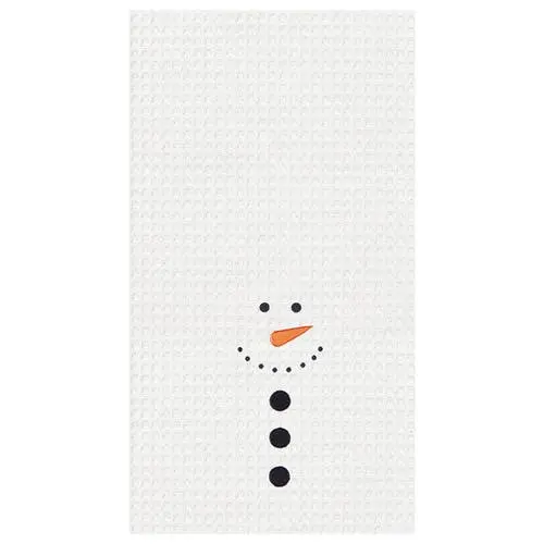 C&F HOME Snowman Face Waffle Weave Cotton Kitchen Towel