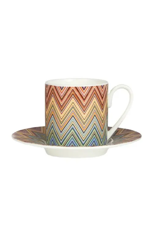 Missoni Jarris Set Of 2 Coffee Cups & Saucers - Red