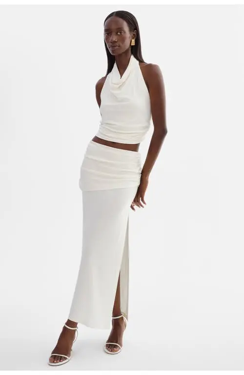 LAMARQUE Lilou Midi Knit Skirt - White