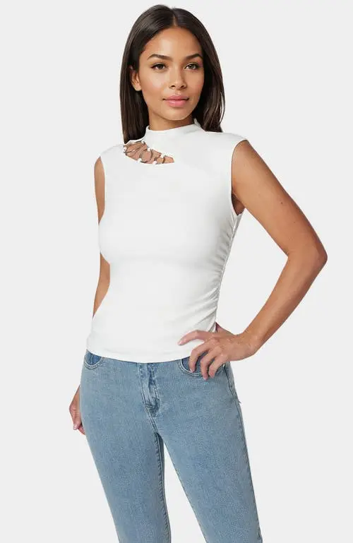 Bebe Asymmetrical Top With Metal Ring Insert - Pristine