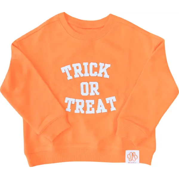BITS & BOWS Trick-or-treat Halloween Sweatshirt
