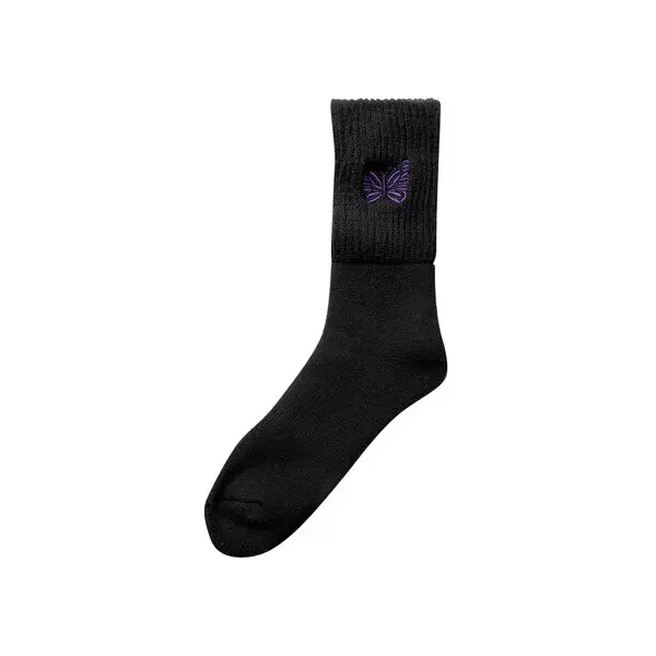 Needles Merino Wool Rib Socks - Black
