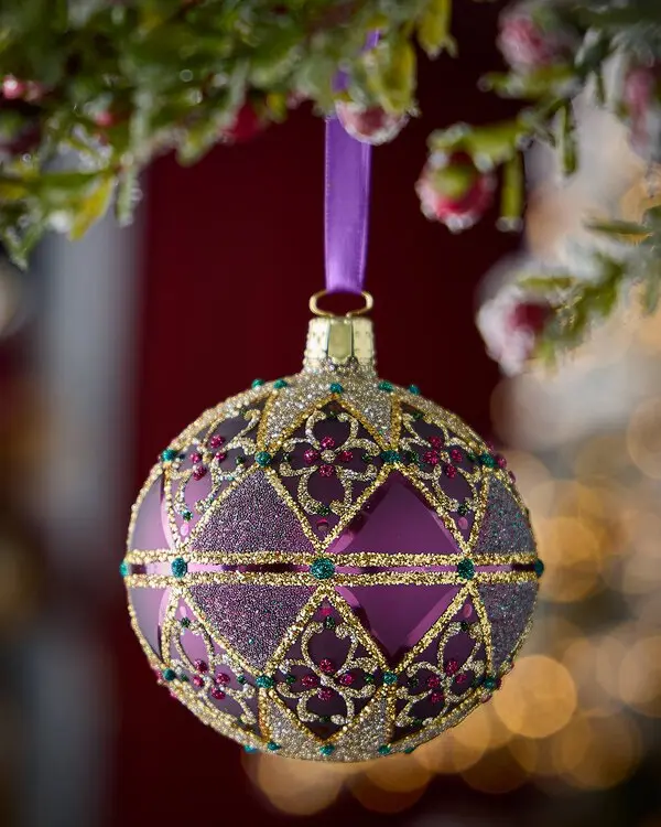 Neiman Marcus Midnight Amethyst Ball Ornament
