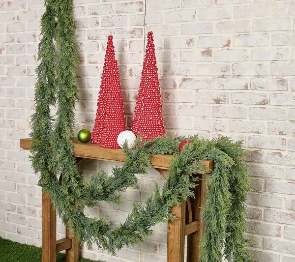 WICKER PARK Set Of 2 12' Oversized Cedar Garlands