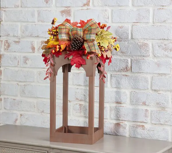 VALERIE PARR HILL 20' Wood Open Concept Lantern W/ribbon Emb Valerie