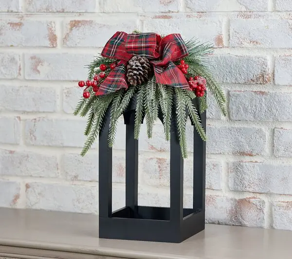 VALERIE PARR HILL 16' Wood Open Concept Lantern W/ribbon Emb. Valerie