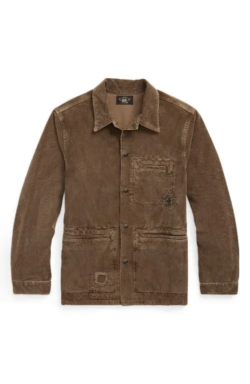 Double Rl Rip & Repair Cotton Corduroy Chore Coat