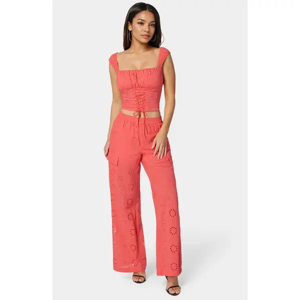 Bebe Eyelet Lace-up Corset