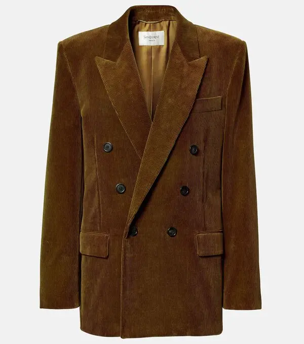 Saint Laurent Cotton Corduroy Blazer - Brown