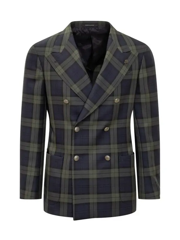 GABRIELE PASINI Tartan Double-breasted Jacket