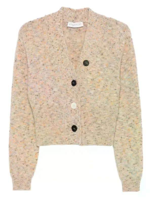 PDR PHISIQUE DU ROLE Speckled Button Cardigan - Neutrals